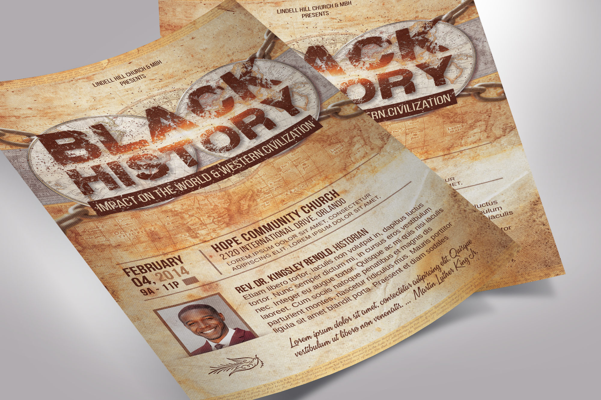 Black History Flyer Photoshop Template (468570) | Flyers | Design Bundles