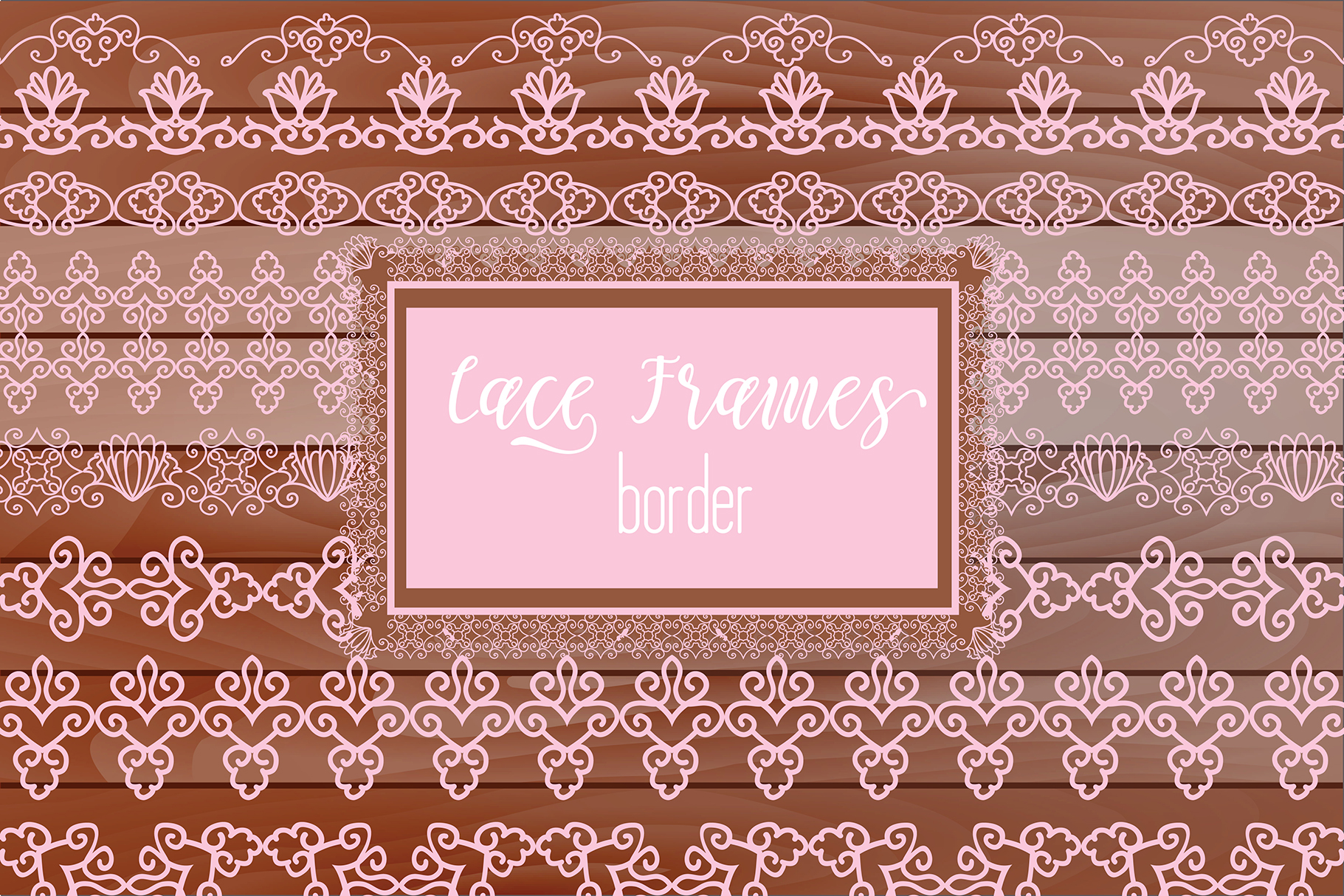 Light pink Lace Borders Clipart & Vectors - Light pink Lace