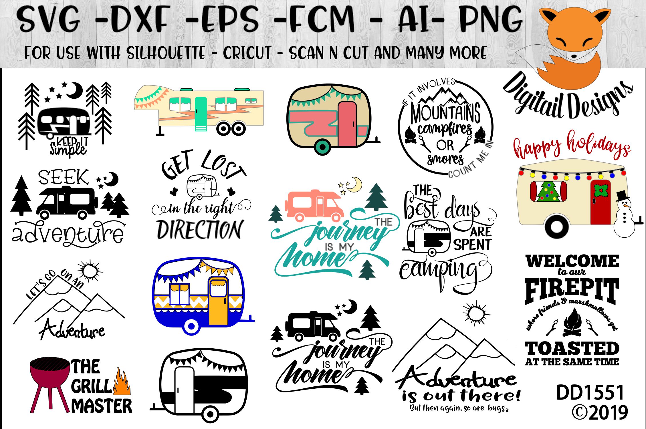 Camping SVG Bundle for Silhouette - Cricut - Scan N Cut