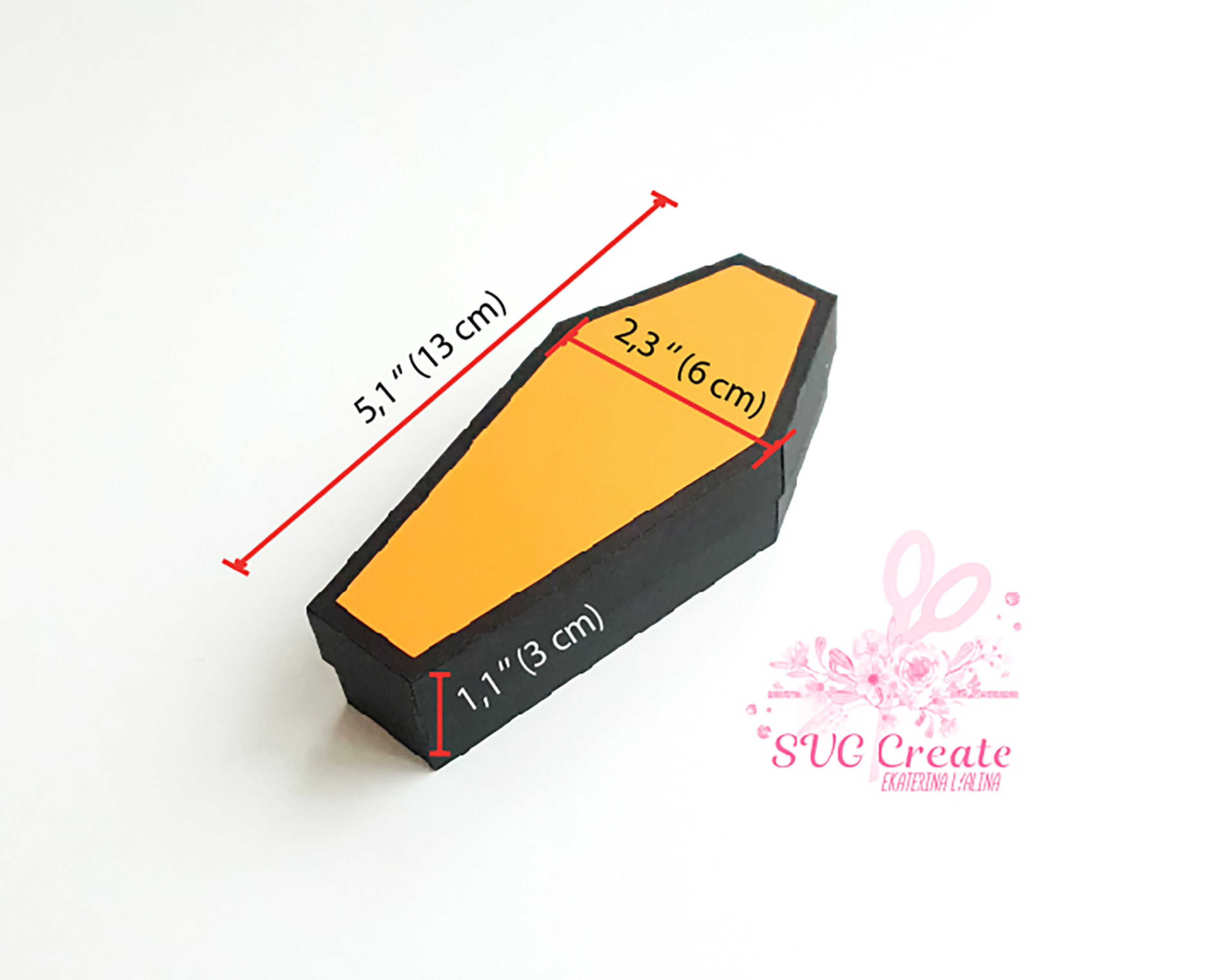 Coffin Template Pdf Box Printable Coffin Box