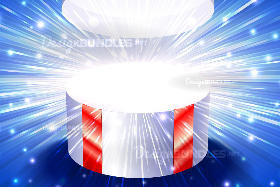 Vector Gift Box Open Firework Explosion Magic Light Rays Background ...