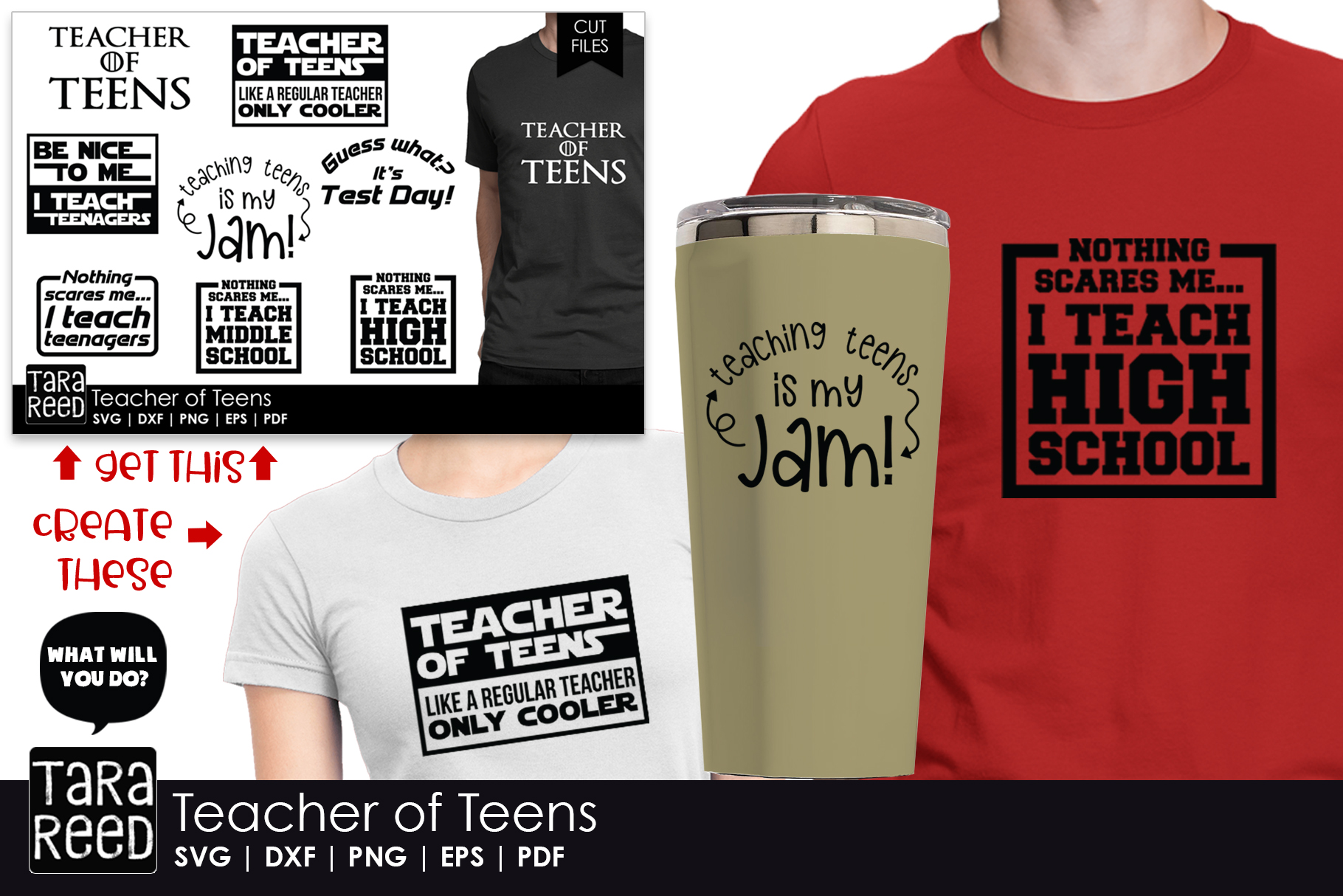 Teacher of Teens - School SVG and Cut Files for Crafters (287523) | Cut ...