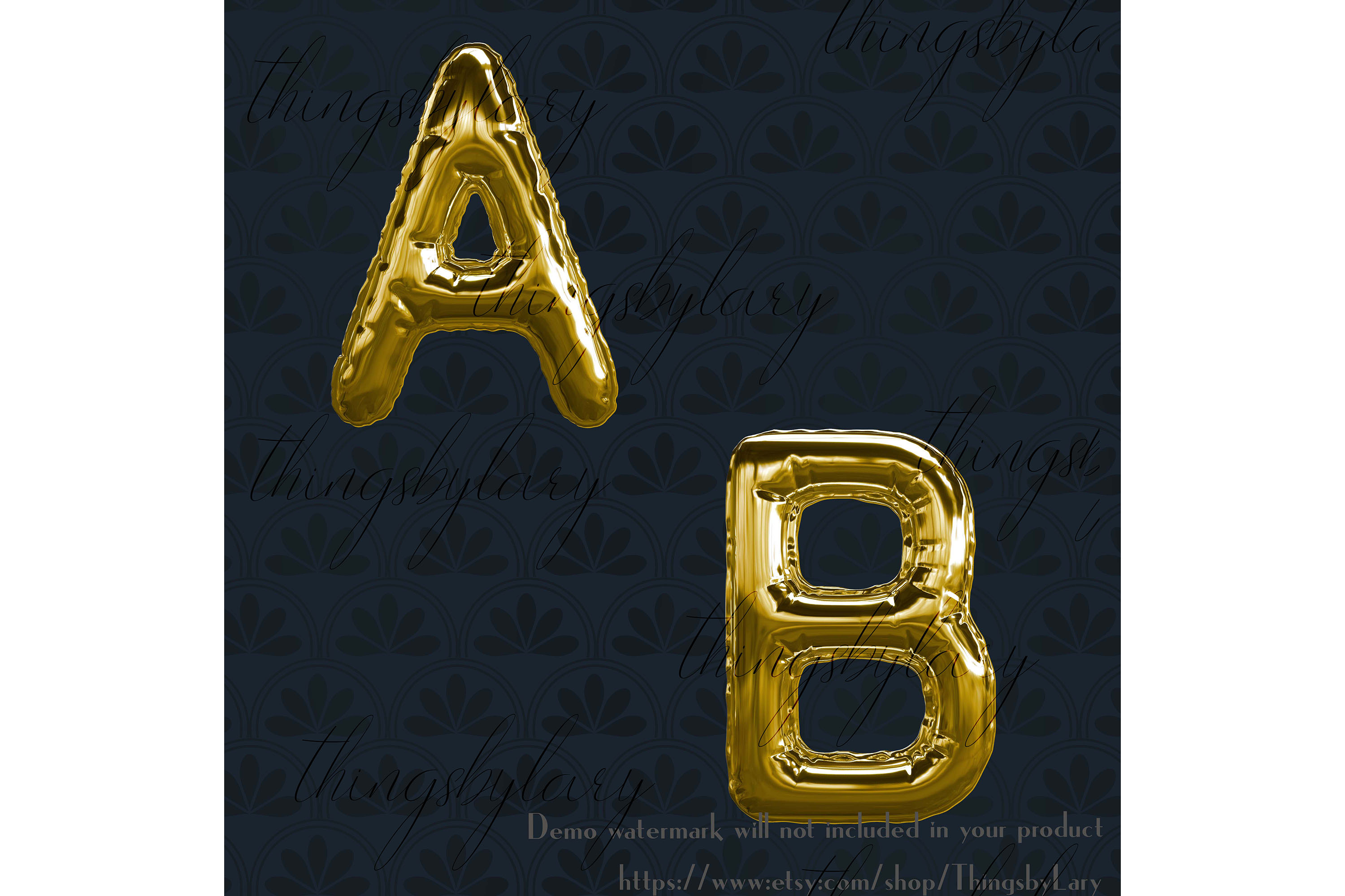 41 Gold Balloon Alphabet Clip arts, Luxury Party Alphabet