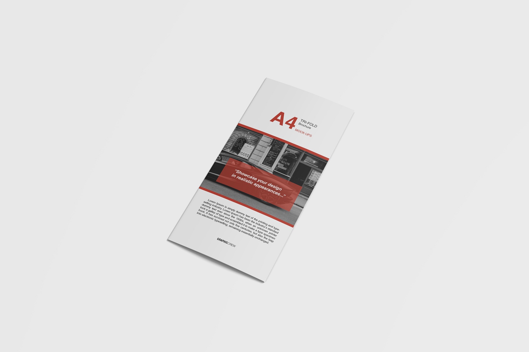 A4 Tri Fold Brochure Mockup