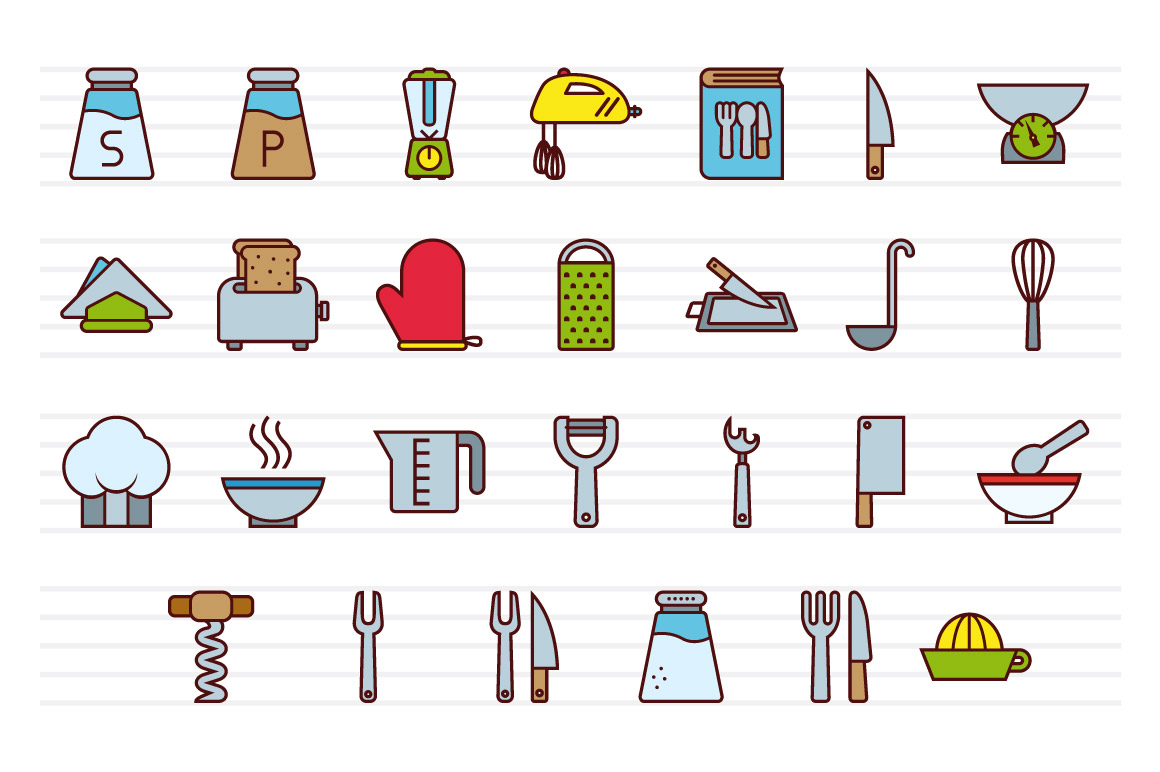 Kitchen Color Icons