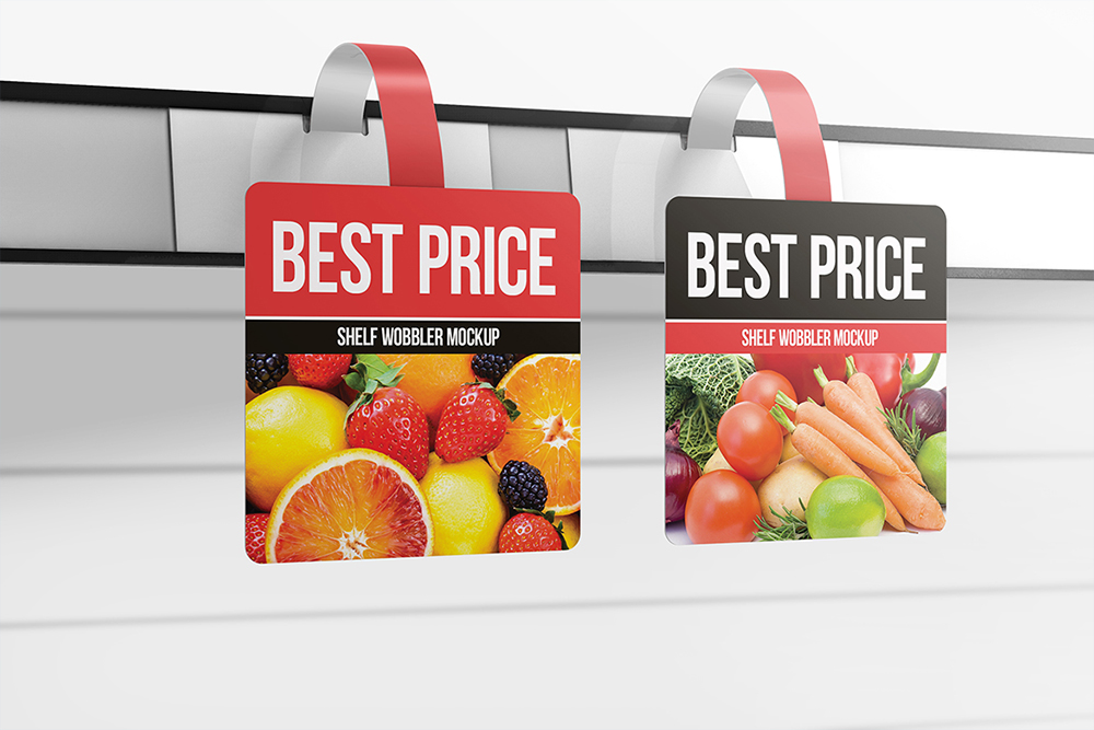 Shelf Wobbler Mockup