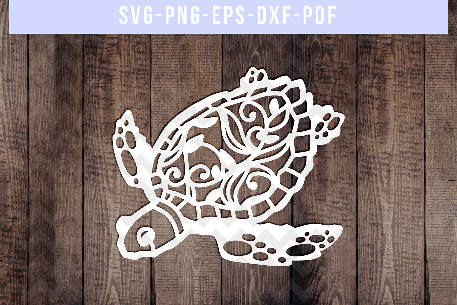 Sea Turtle Paper Cut Template, Summer Beach Decor SVG, PDF