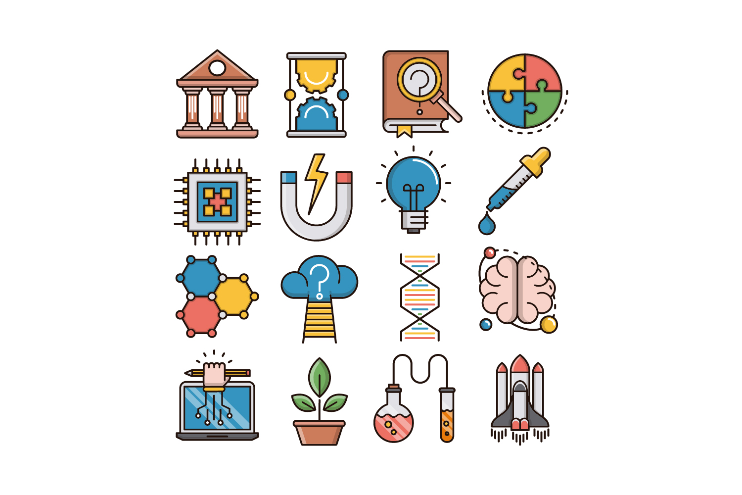 Science icons set