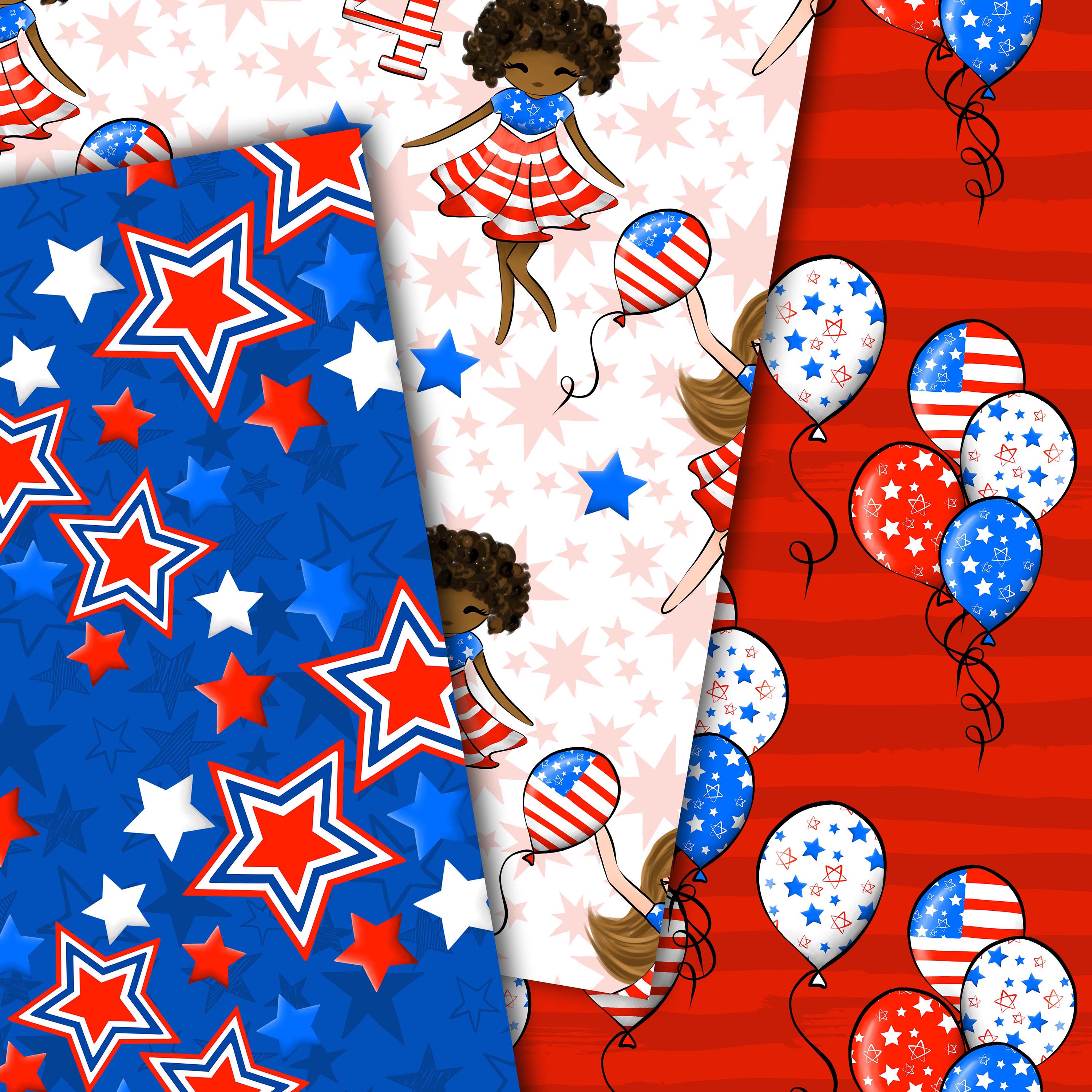 USA seamless patterns