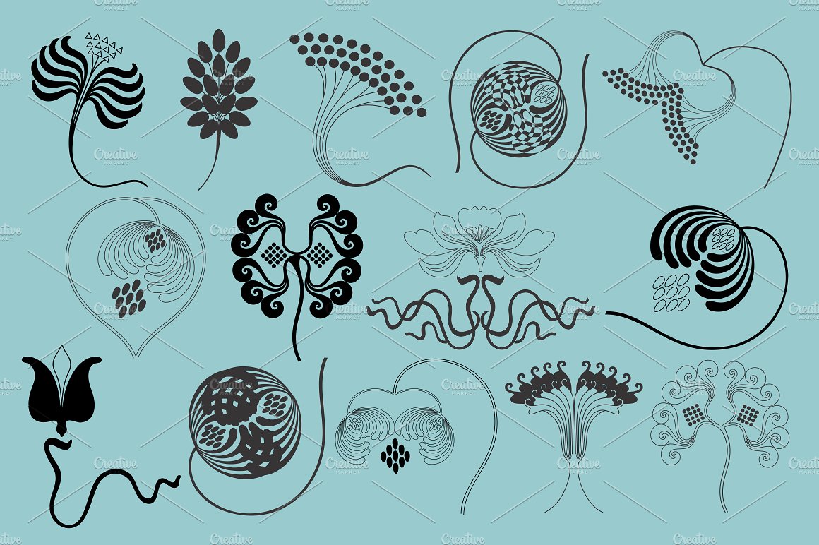 Jugendstil Flowers Collection