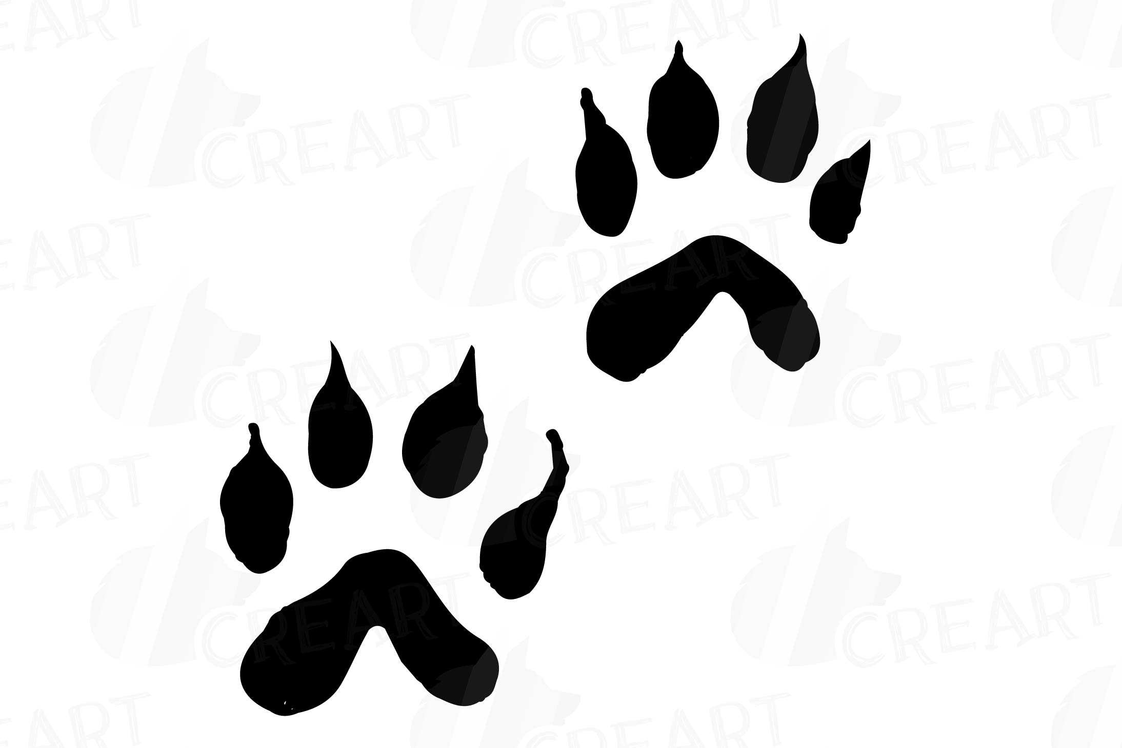 Animal Tracks, Woodland Animals footprints Clipart pack (109435 ...