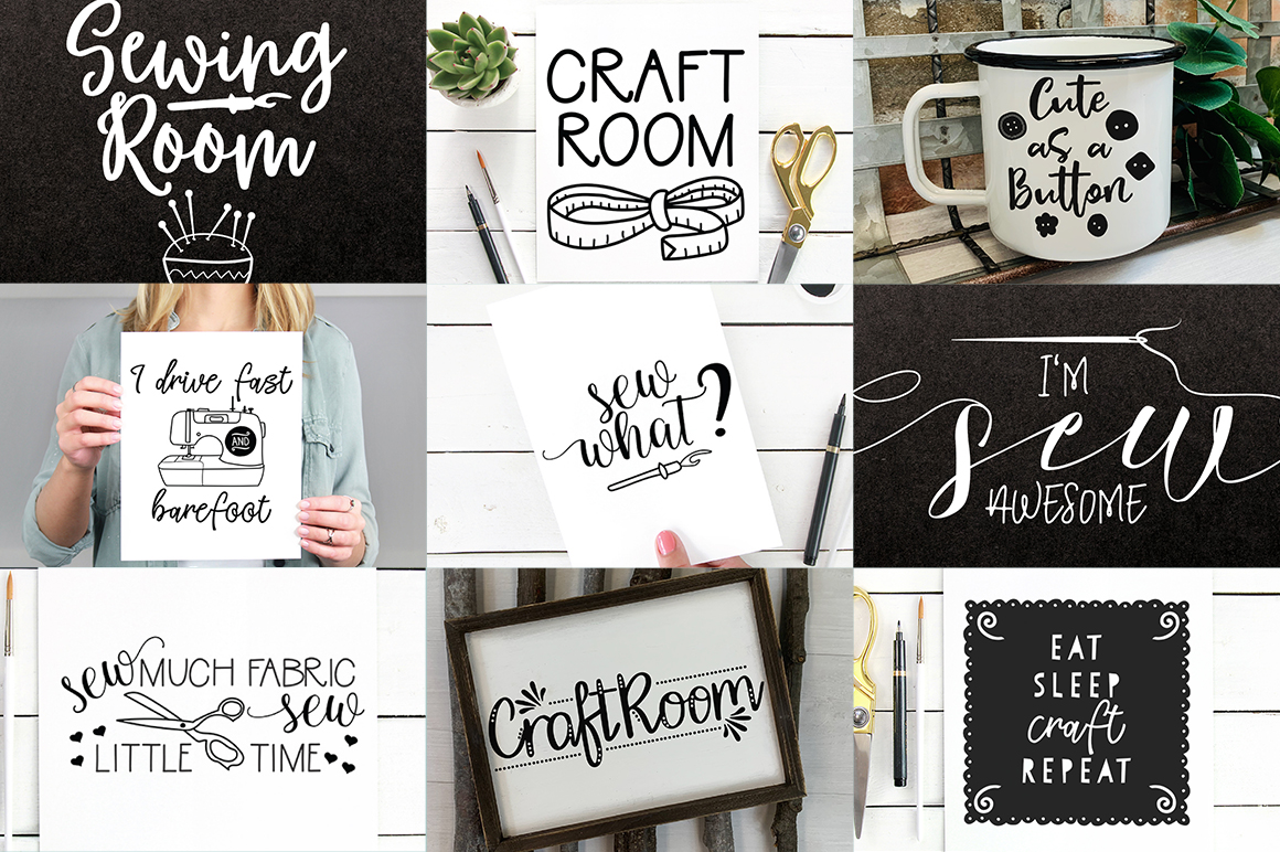 Sewing and Crafters Bundle SVG Cut Files