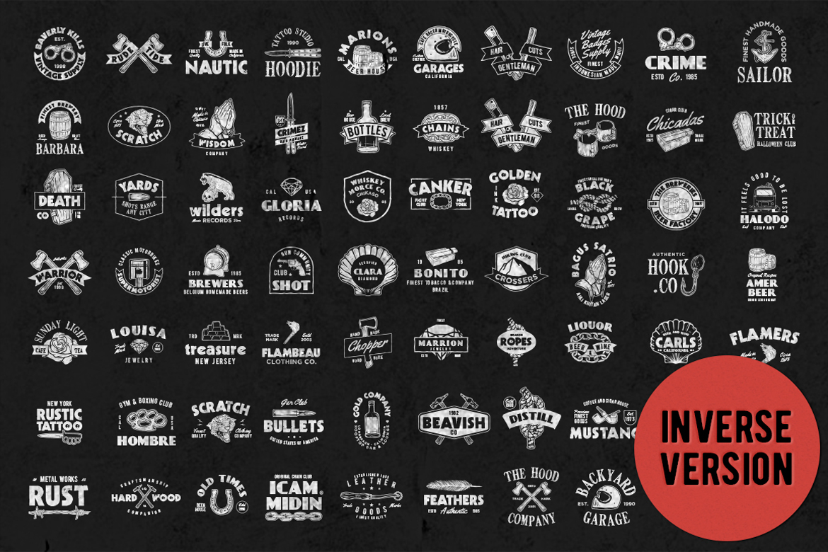 70 Vintage Badges Collection