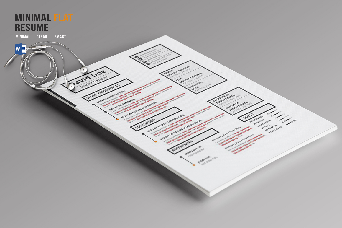 Minimal Flat Resume Template