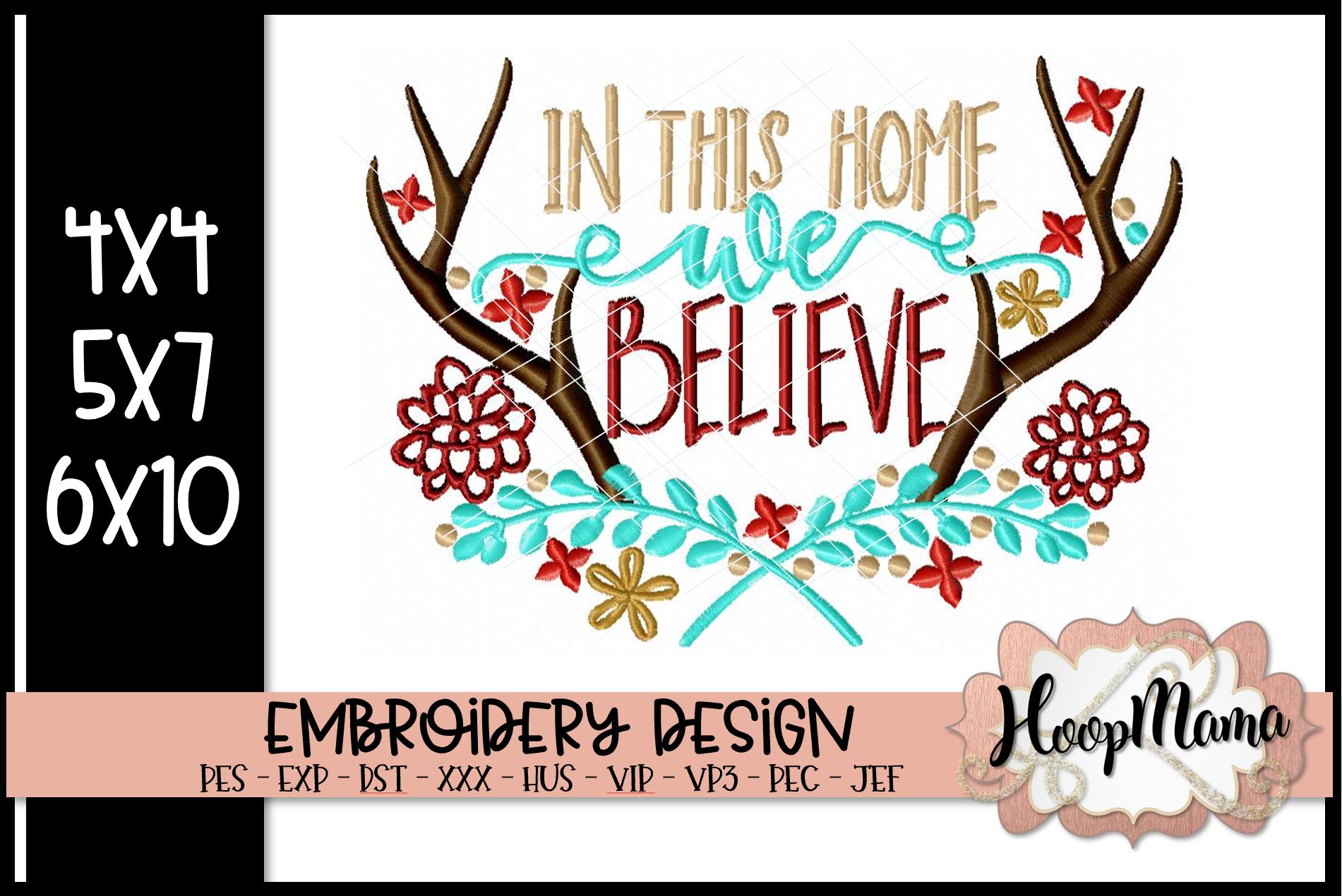 In This Home We Believe - Christmas Embroidery (156807) | Embroidery ...