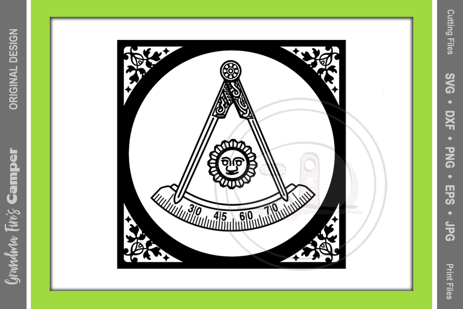 Masonic Past Master SVG Bundle, Five Framing Options