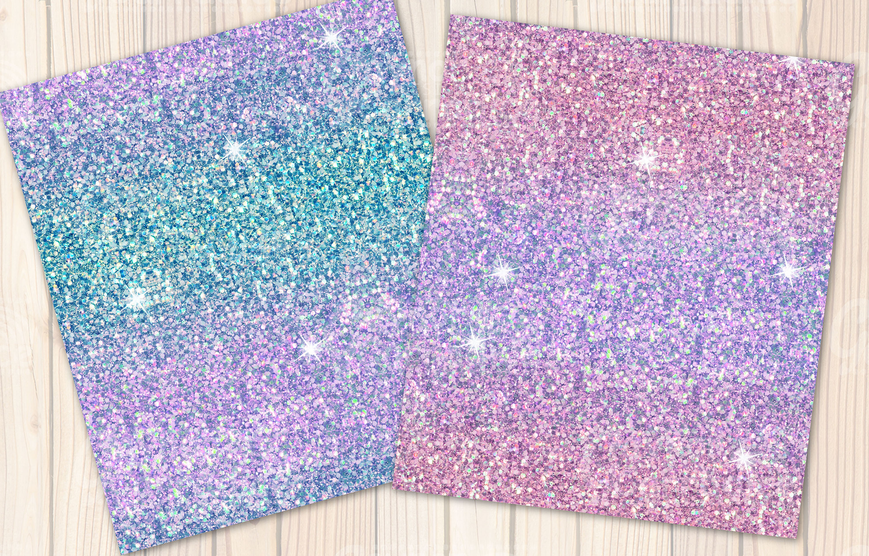 Unicorn Realistic Ombre Glitter Seamless Patterns (115531) | Patterns ...
