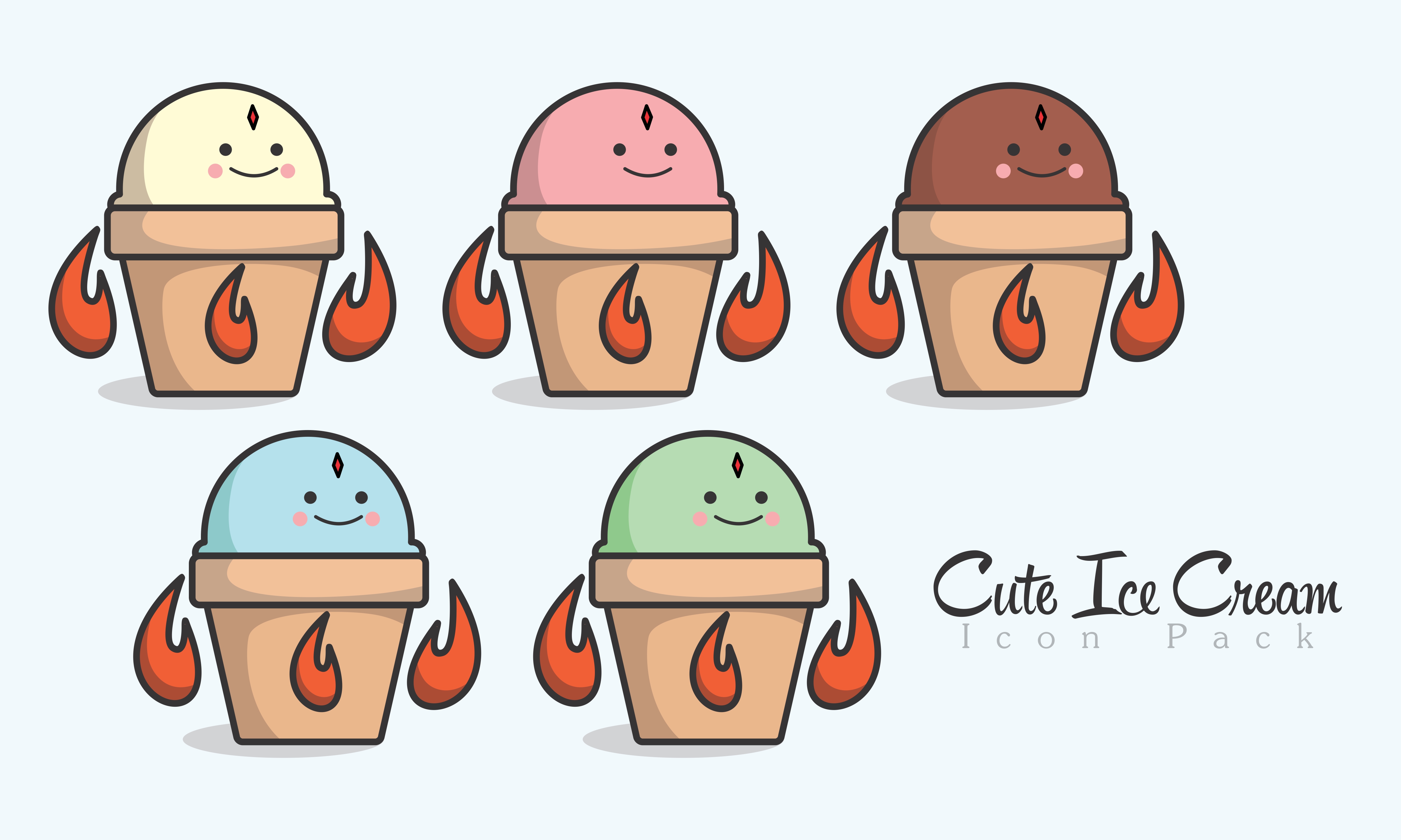 Cute Ice Cream Icon Pack