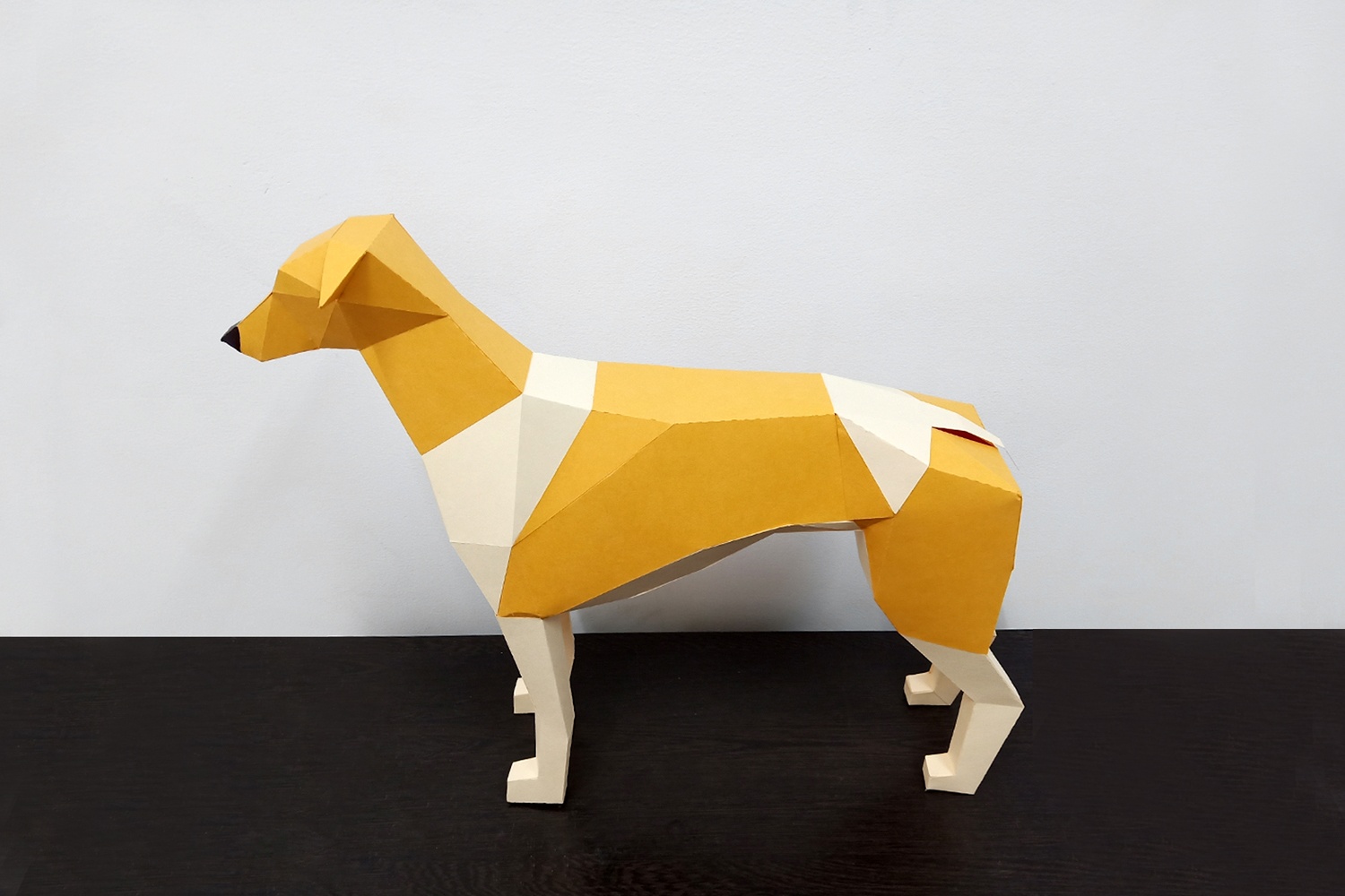 DIY Papercraft Greyhound dog sculpture,Papercraft templates