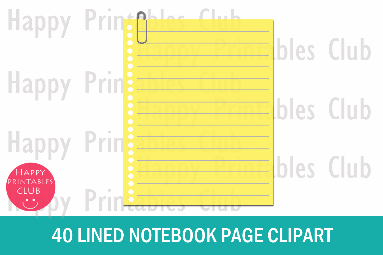 40 Lined Notebook Page Clipart- Notebook Page Clipart Images (156782 ...