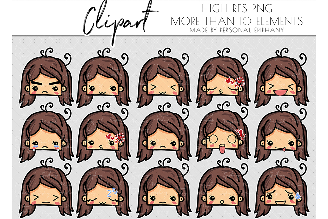 emoji clipart, emoticons clipart, cute face, mood tracker