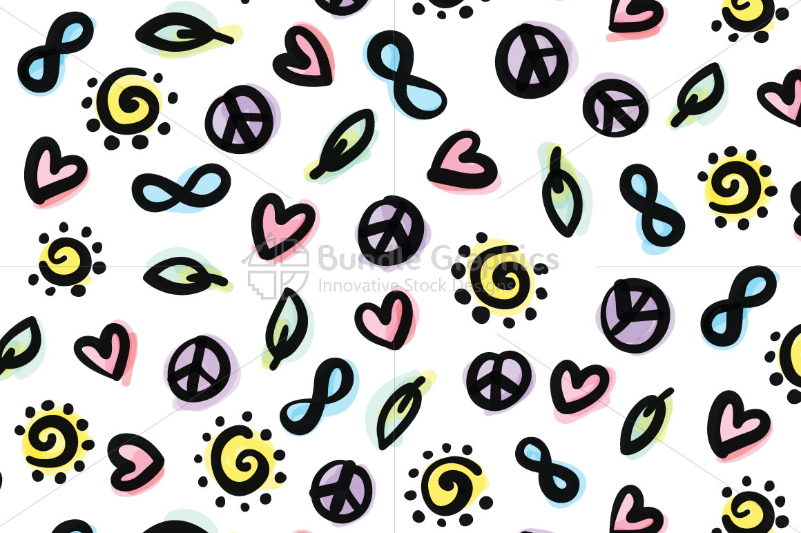 Infinity Peace Love Nature - Bold Seamless Background (21041 ...