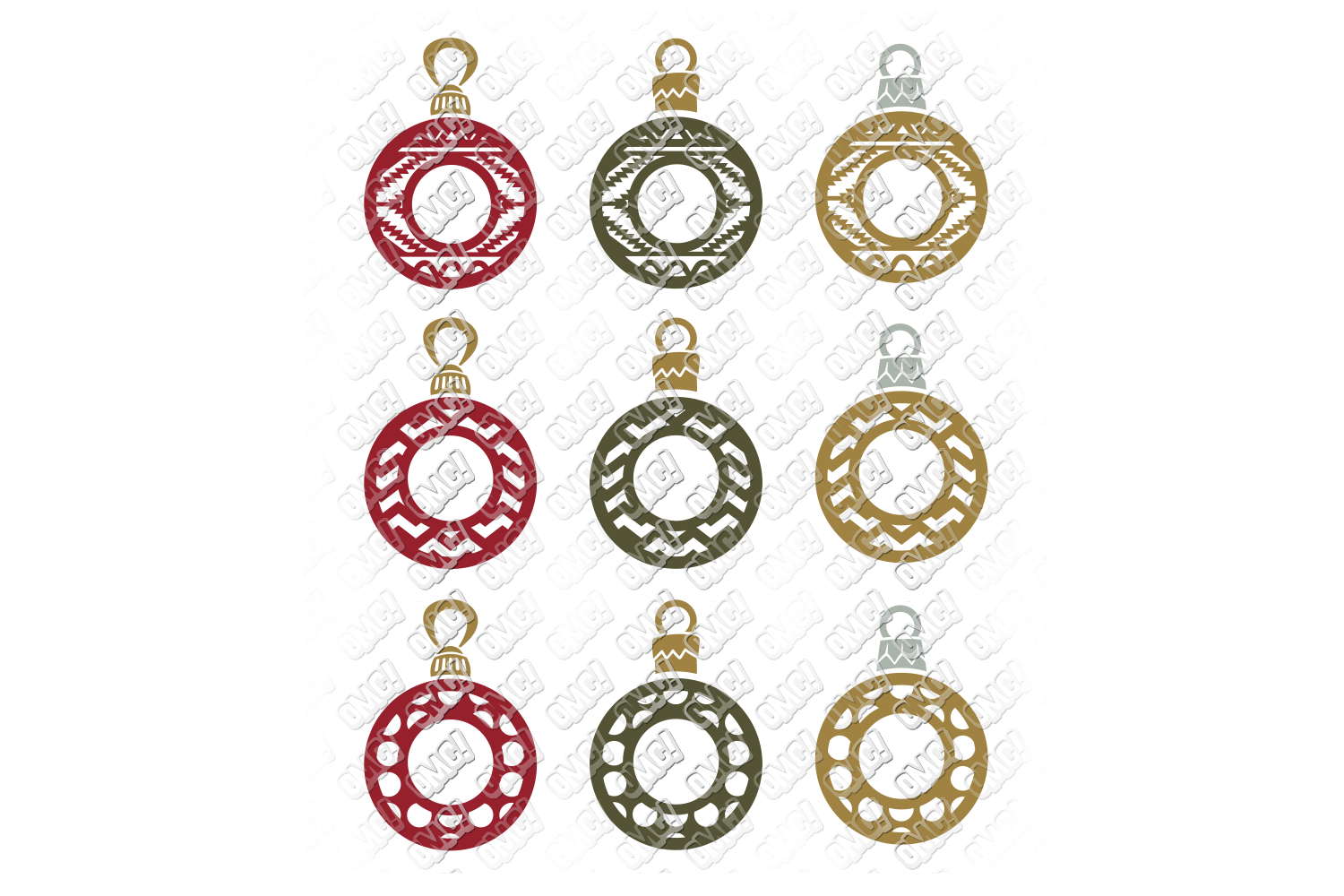 Christmas Bulb SVG Ornament in SVG, DXF, PNG, EPS, JPG (159588) | Cut ...