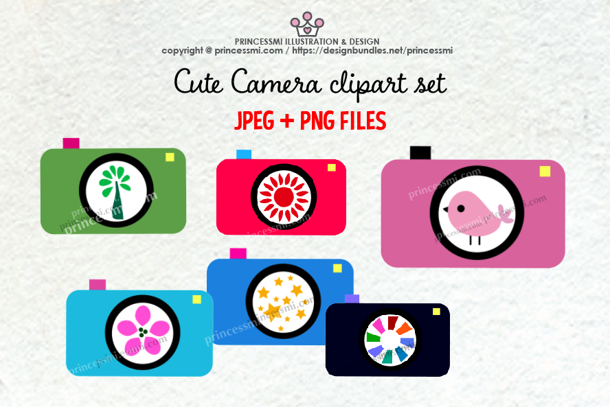Cute camera clipart set 5