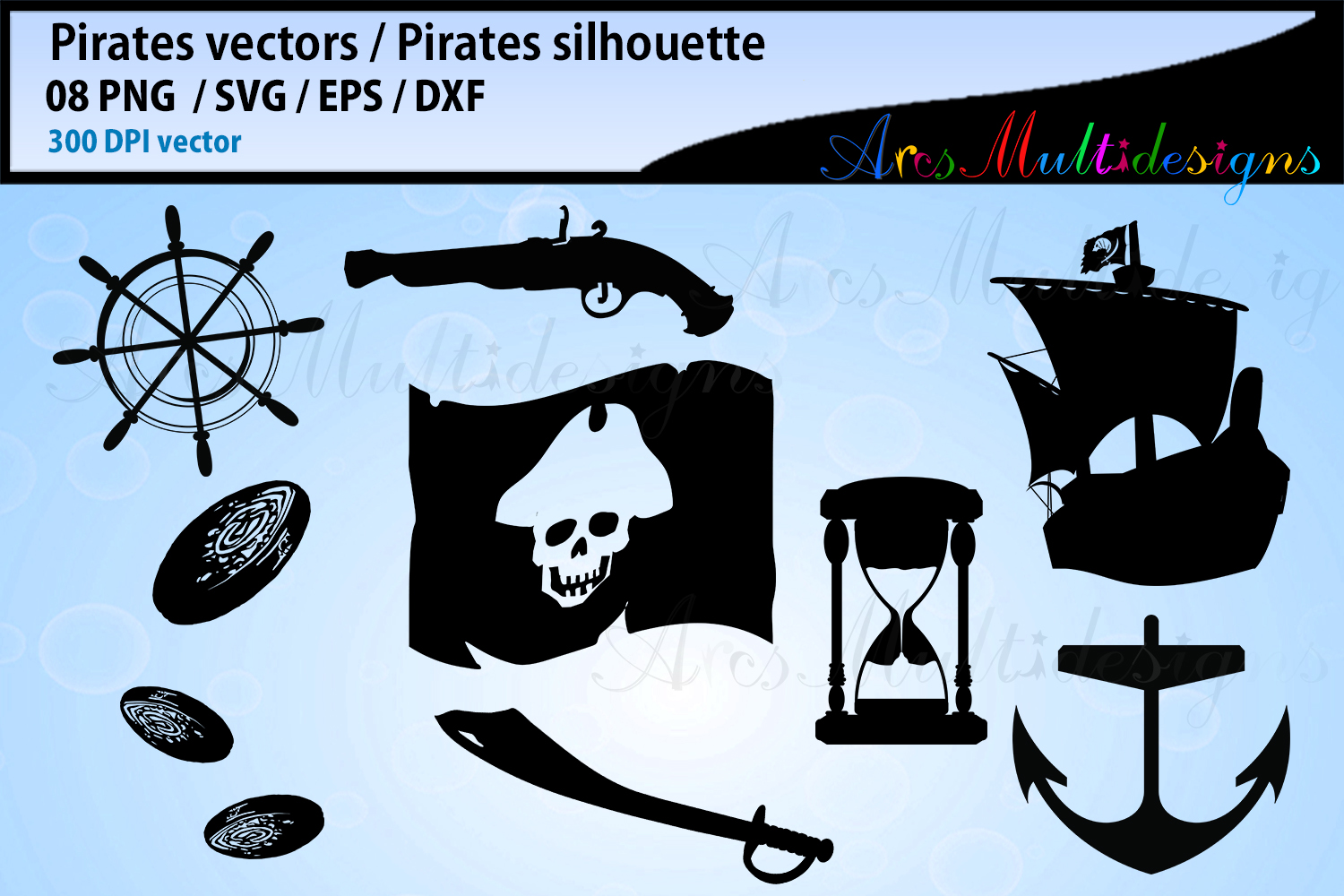 Pirates SVG silhouette vectors, Pirates SVG cut files