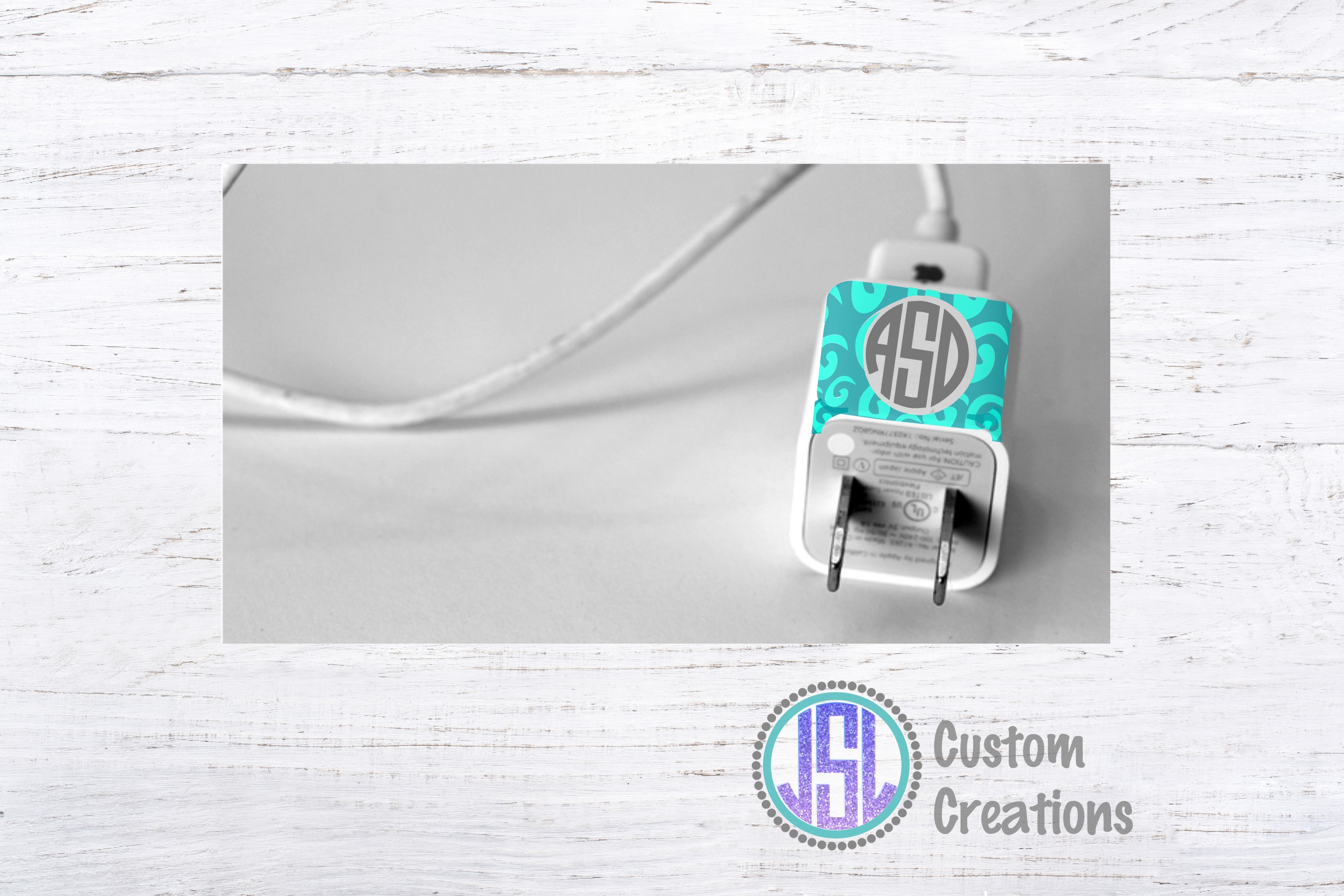 Iphone Charger Monogram Wraps Set of 12 | SVG DXF EPS PNG (140859 ...