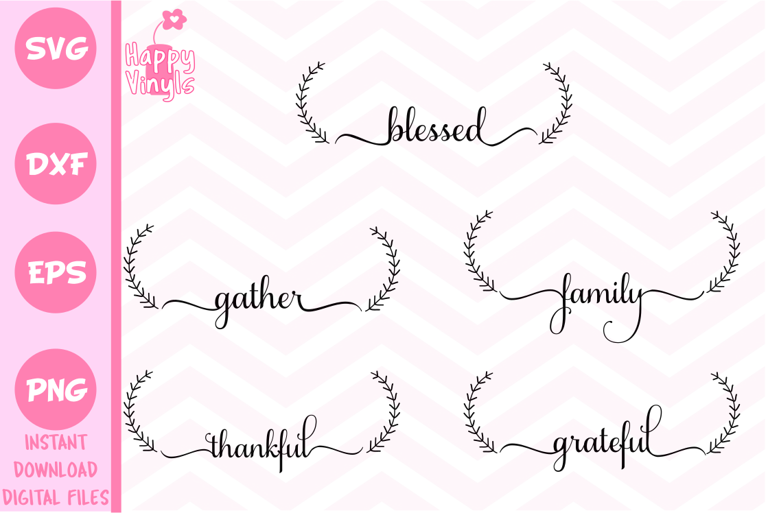 Words with Vines 5 Designs- An Inspirational SVG Bundle