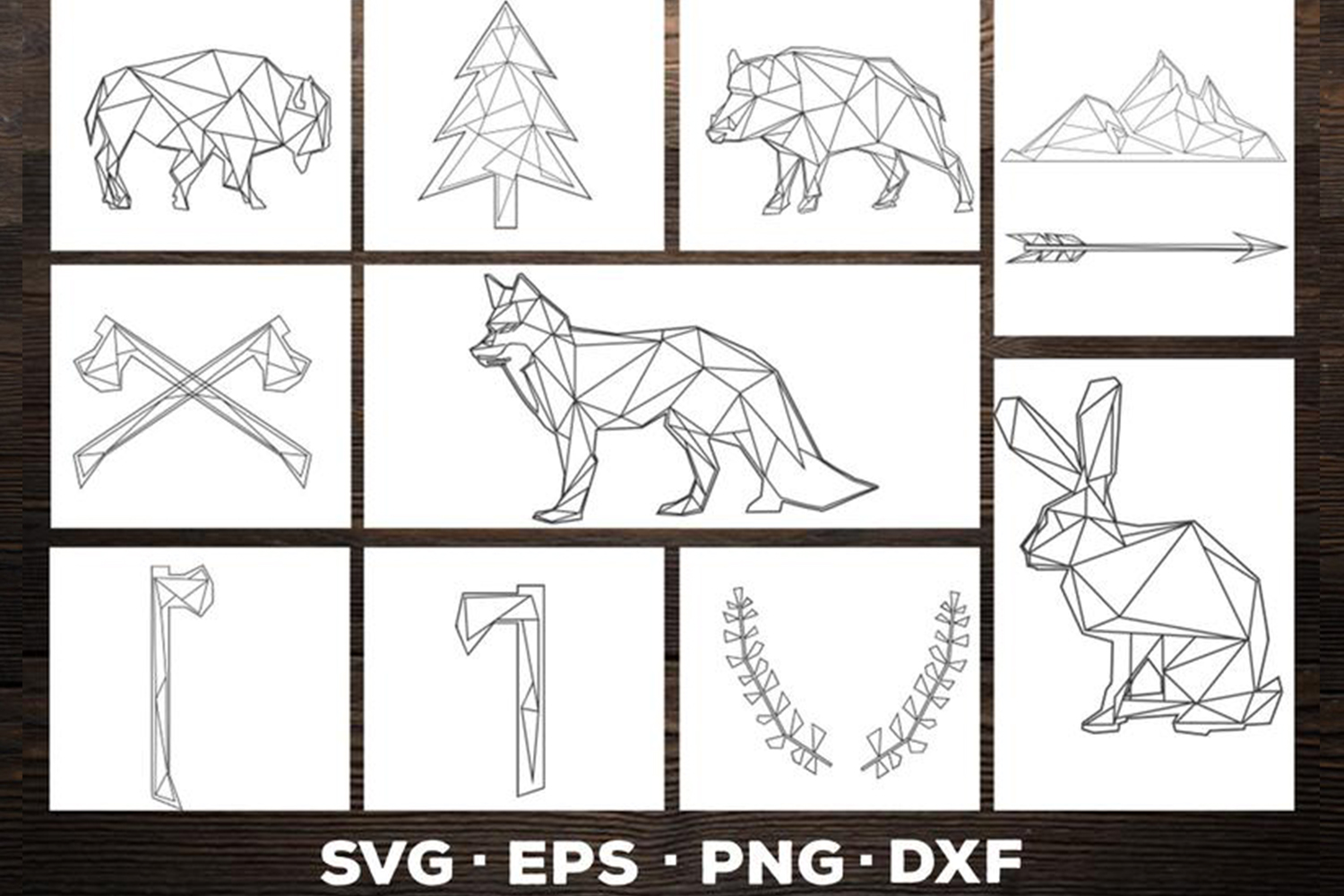 Geometric animals SVG Bundle 20 designs SVG vol 1 (291026) | SVGs ...