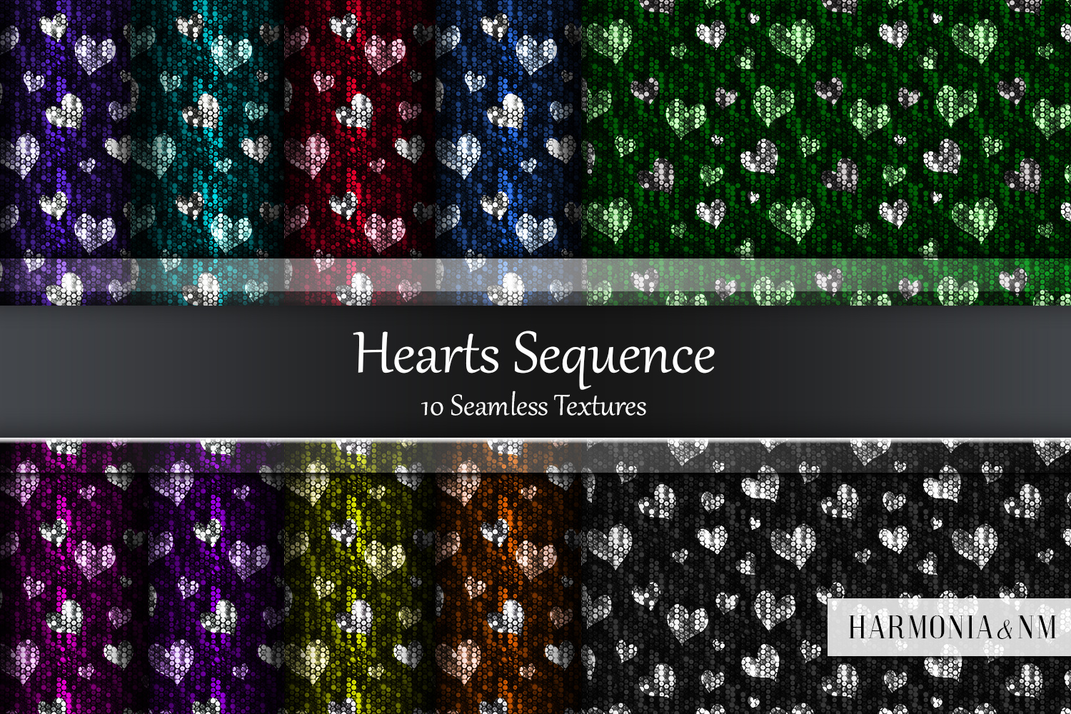 Hearts Sequence 10 Seamless Textures