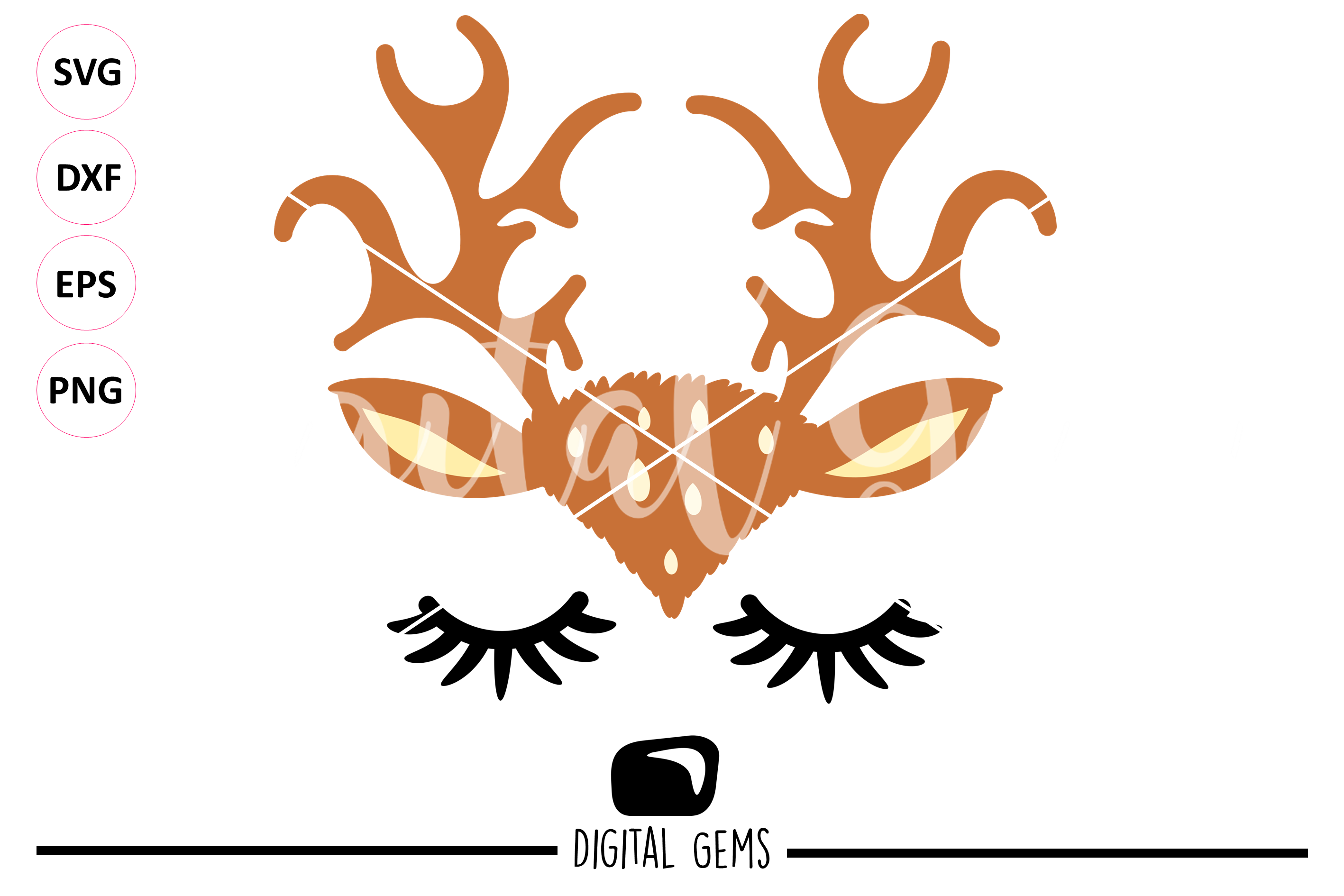 Reindeer SVG / DXF / EPS / PNG files
