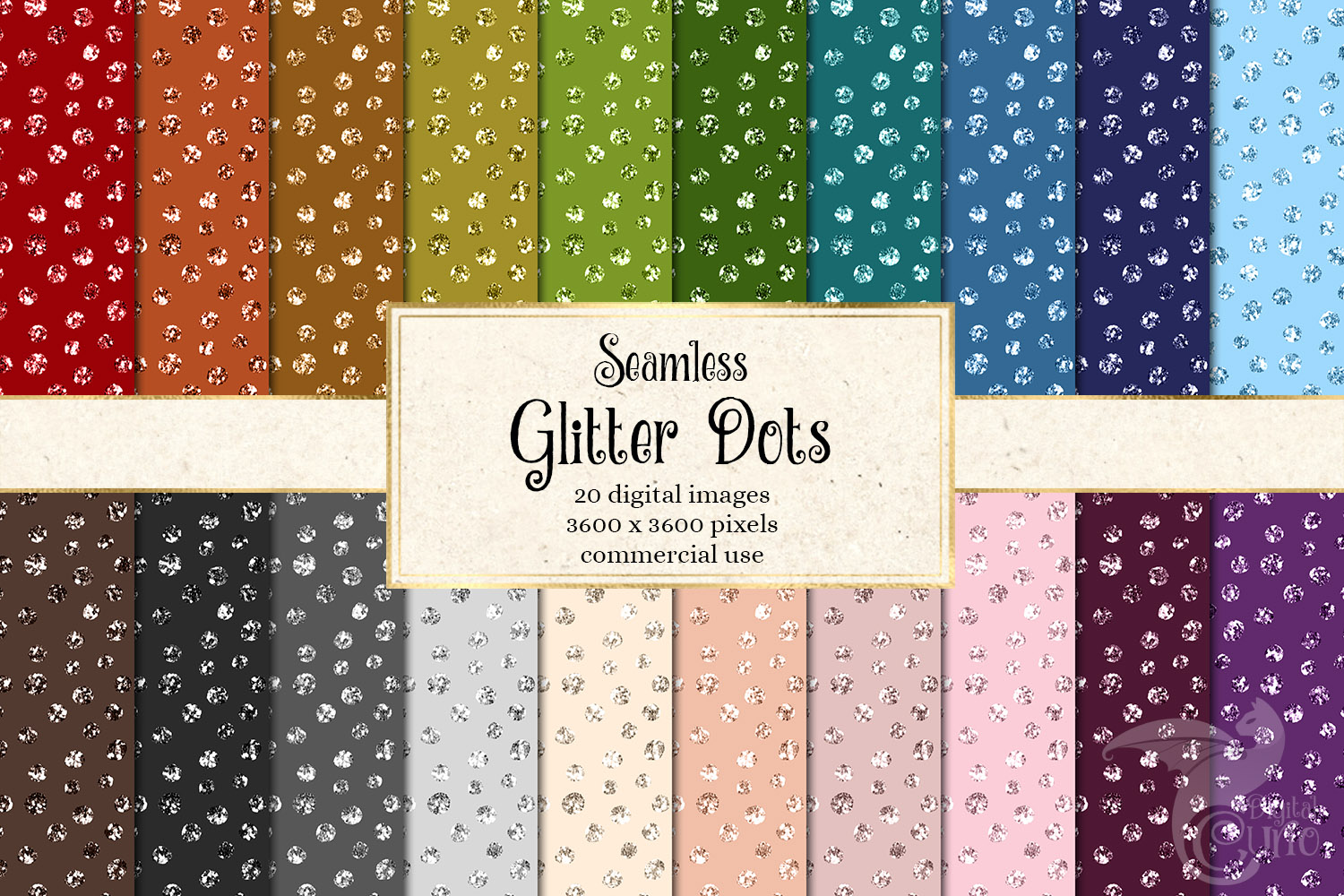 Glitter Dots Digital Paper