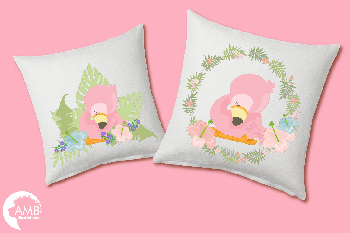 Flamingo clipart, baby flamingo clipart AMB-2470 (138458 ...