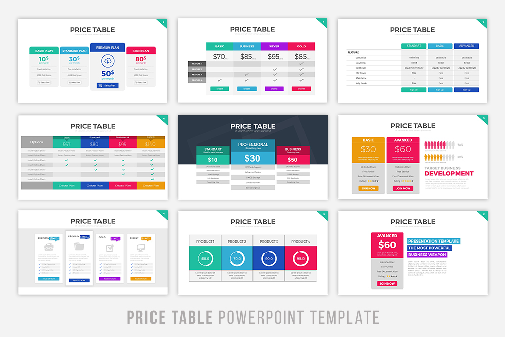 Price Table Powerpoint Template 19241 Presentation Templates