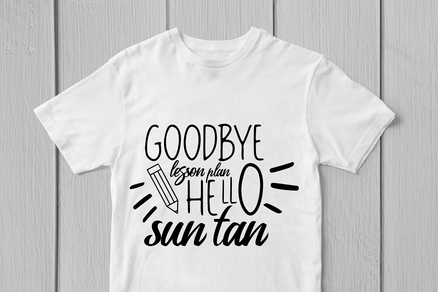 Goodbye Lesson Plan Hello Sun Tan - Summer SVG EPS DXF PNG