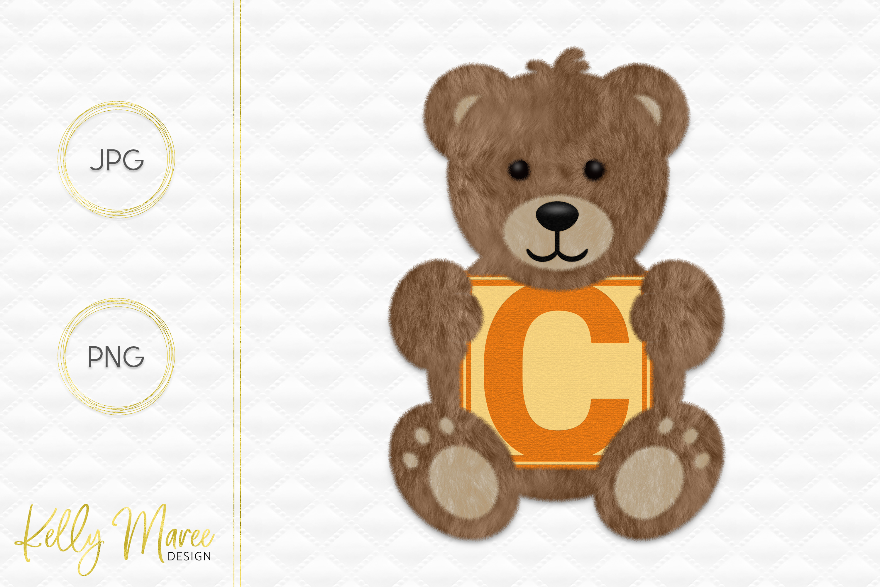 Letter C Teddy Bear Graphic