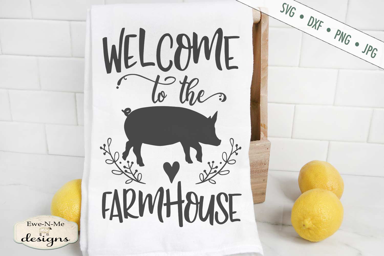 Welcome to the Farmhouse - Pig - SVG DXF File