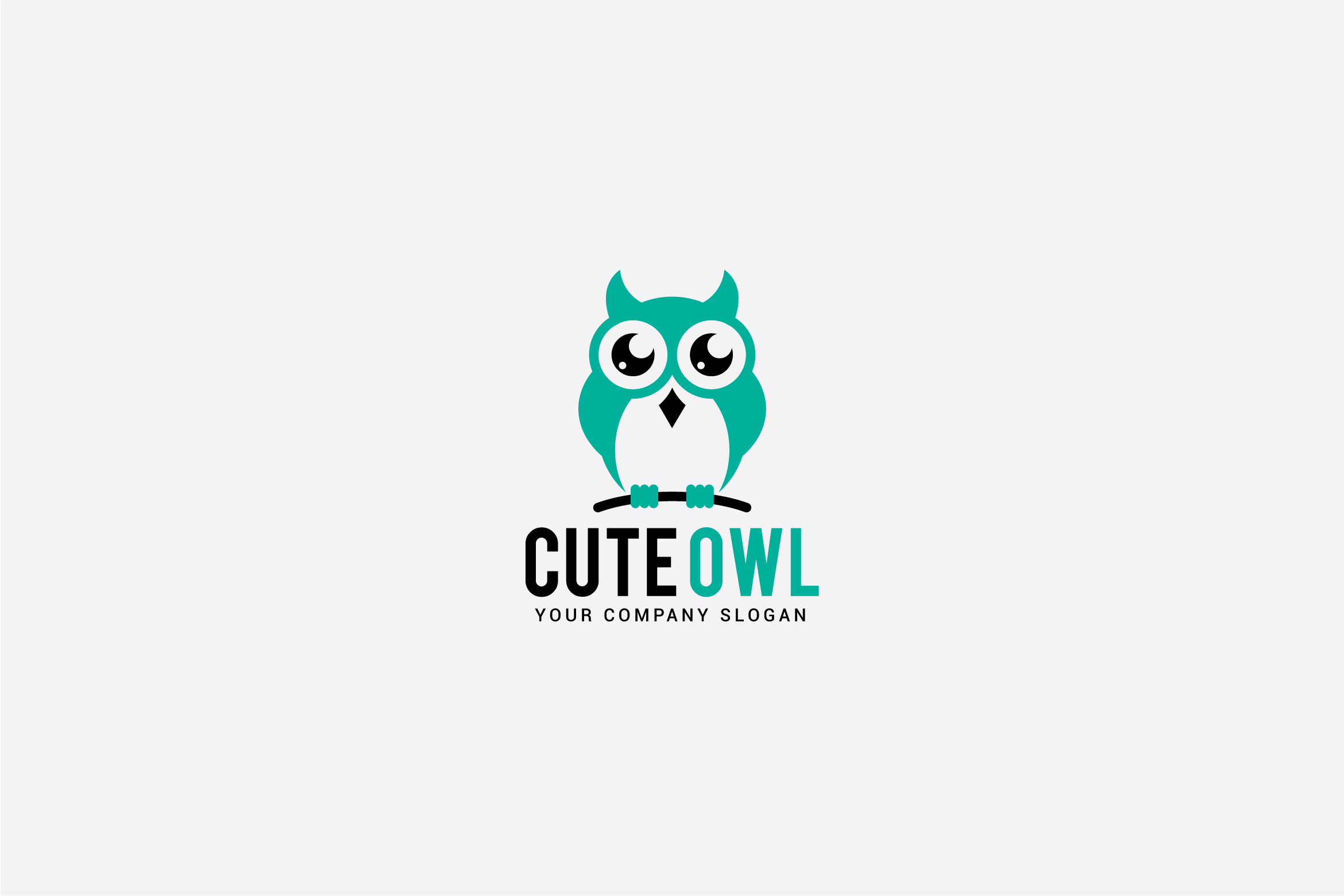 cute owl logo (428324) | Logos | Design Bundles