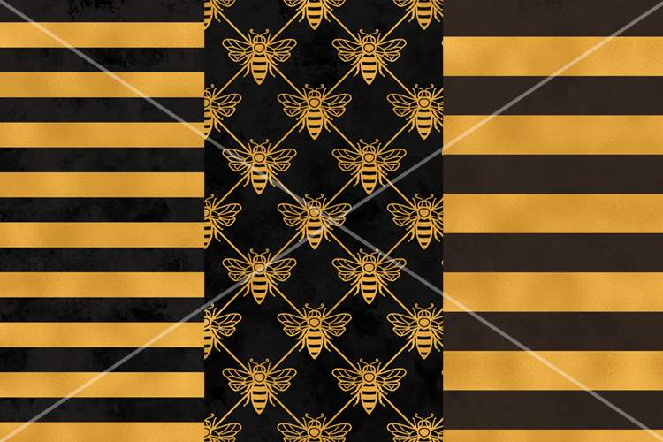 12 Bee Backgrounds Textures Patterns Bundle JPEG 12X12 inch
