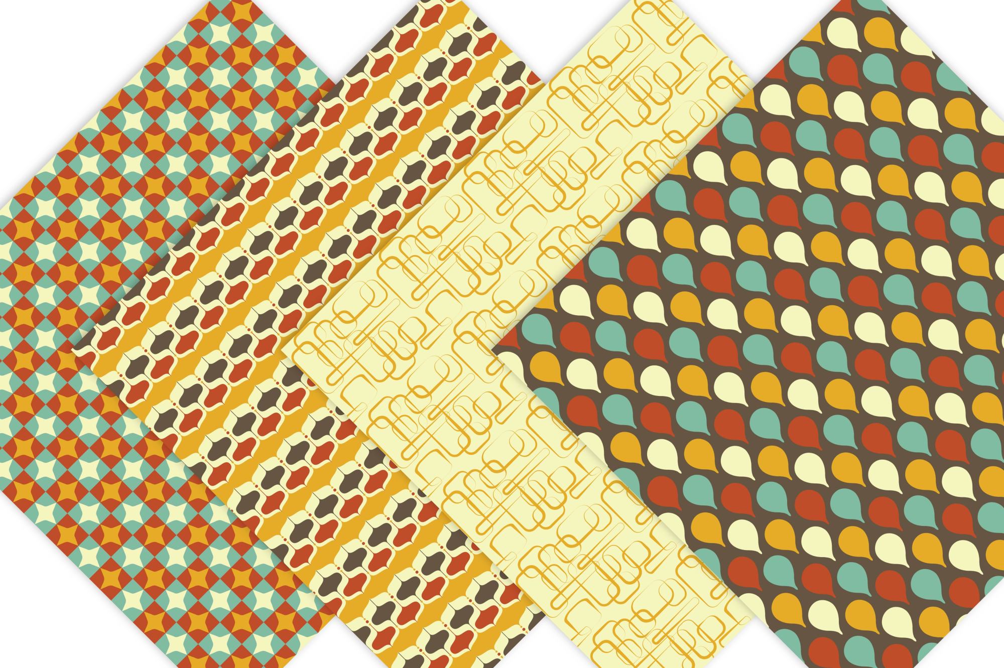 1950's Retro Digital Paper Pack - Retro Digital Paper