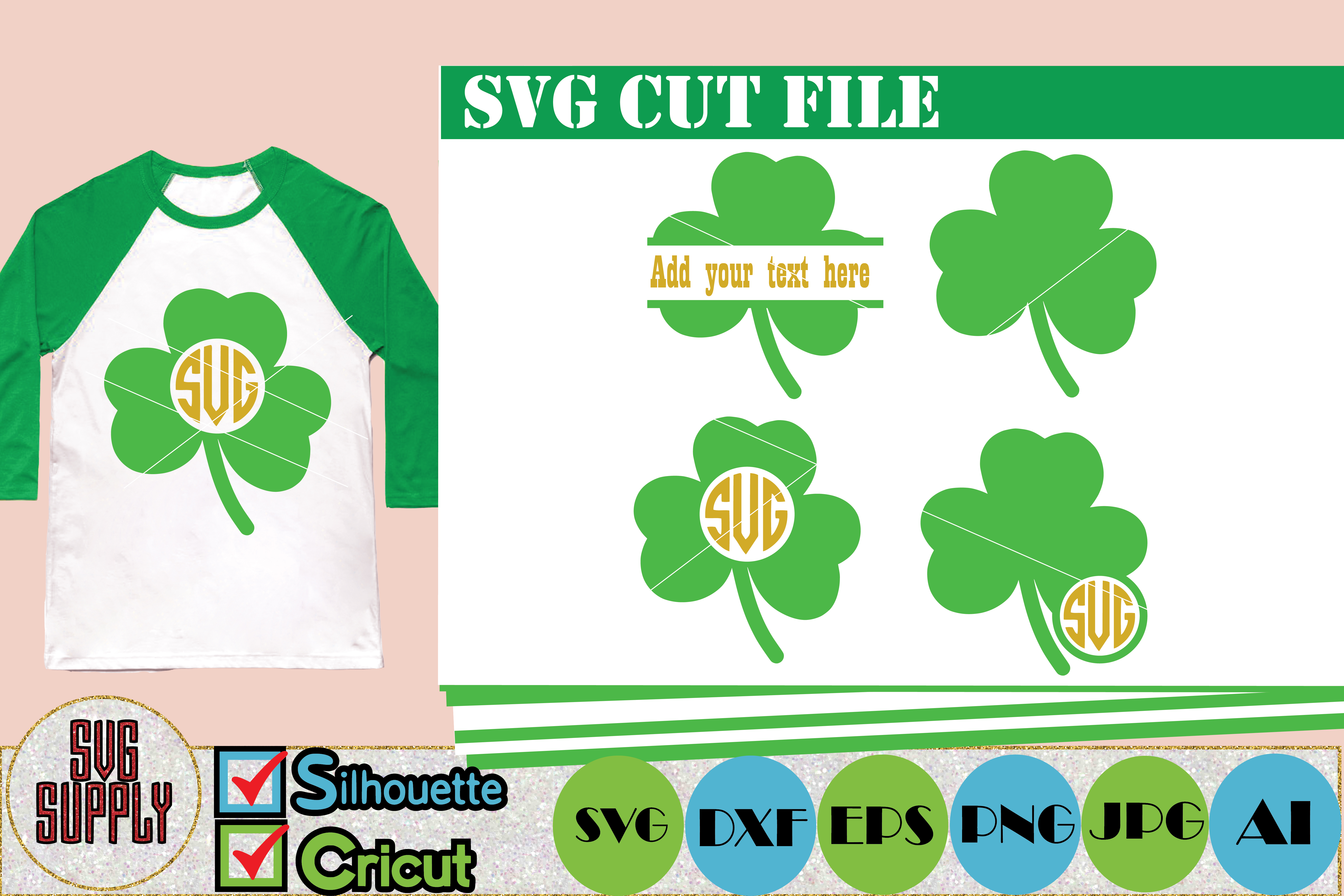 Shamrock SVG Cut File (66269) | Cut Files | Design Bundles