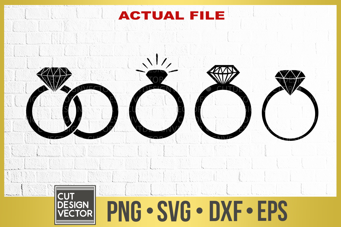 Diamond Ring SVG, Ring Clipart