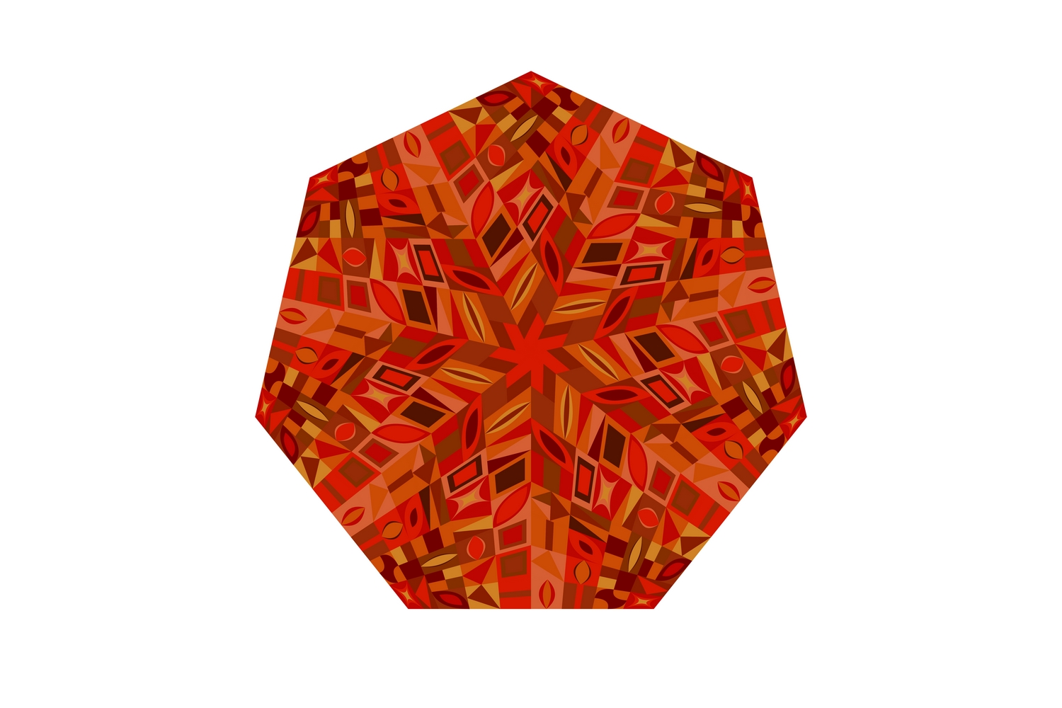 6 Mosaic Pattern Heptagons (332931) | Decorations | Design Bundles