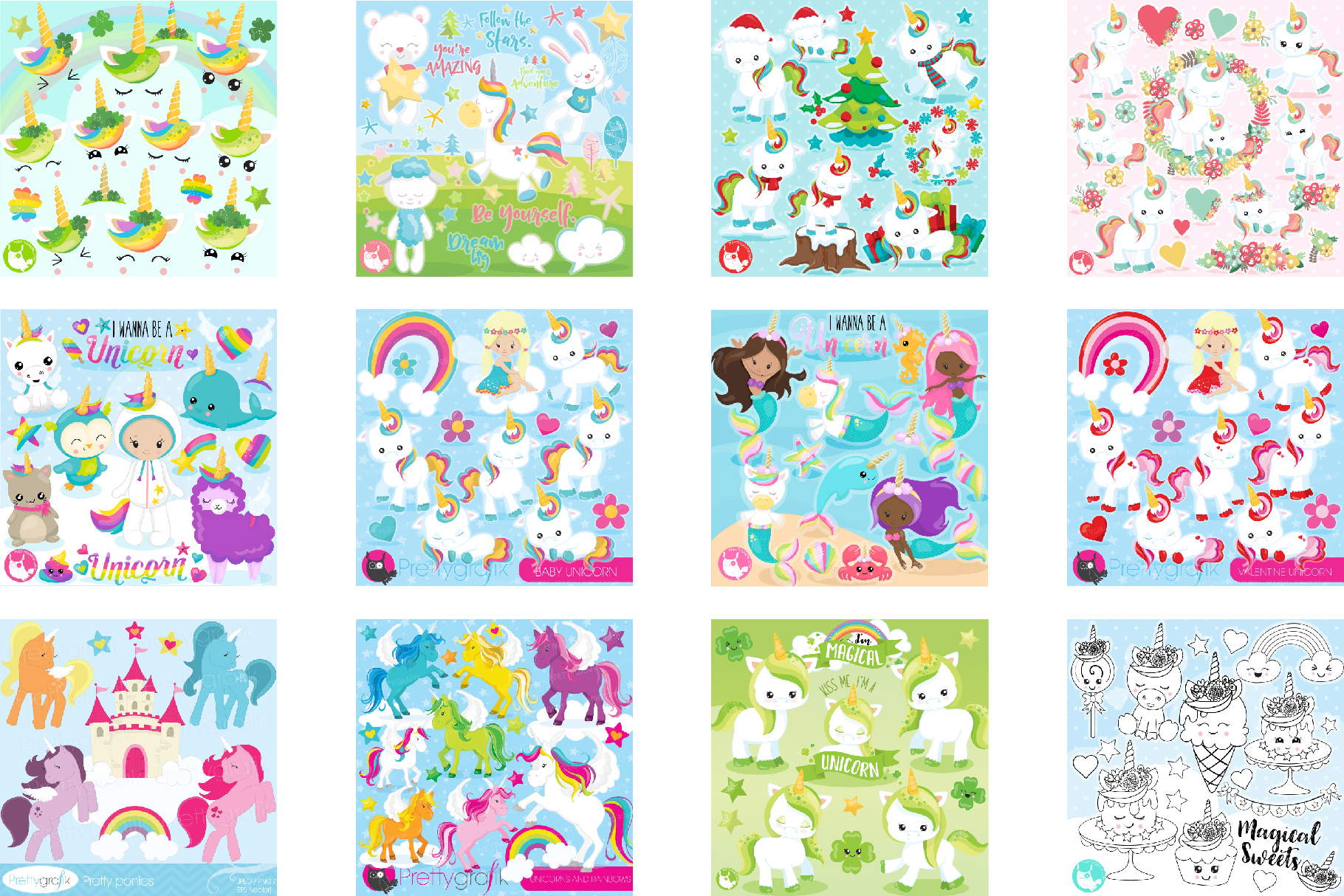 600 Graphics - MEGA Unicorn Bundle - 98OFF