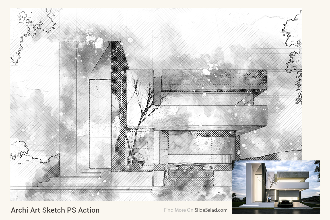 Archi Art Sketch Photoshop Action V2