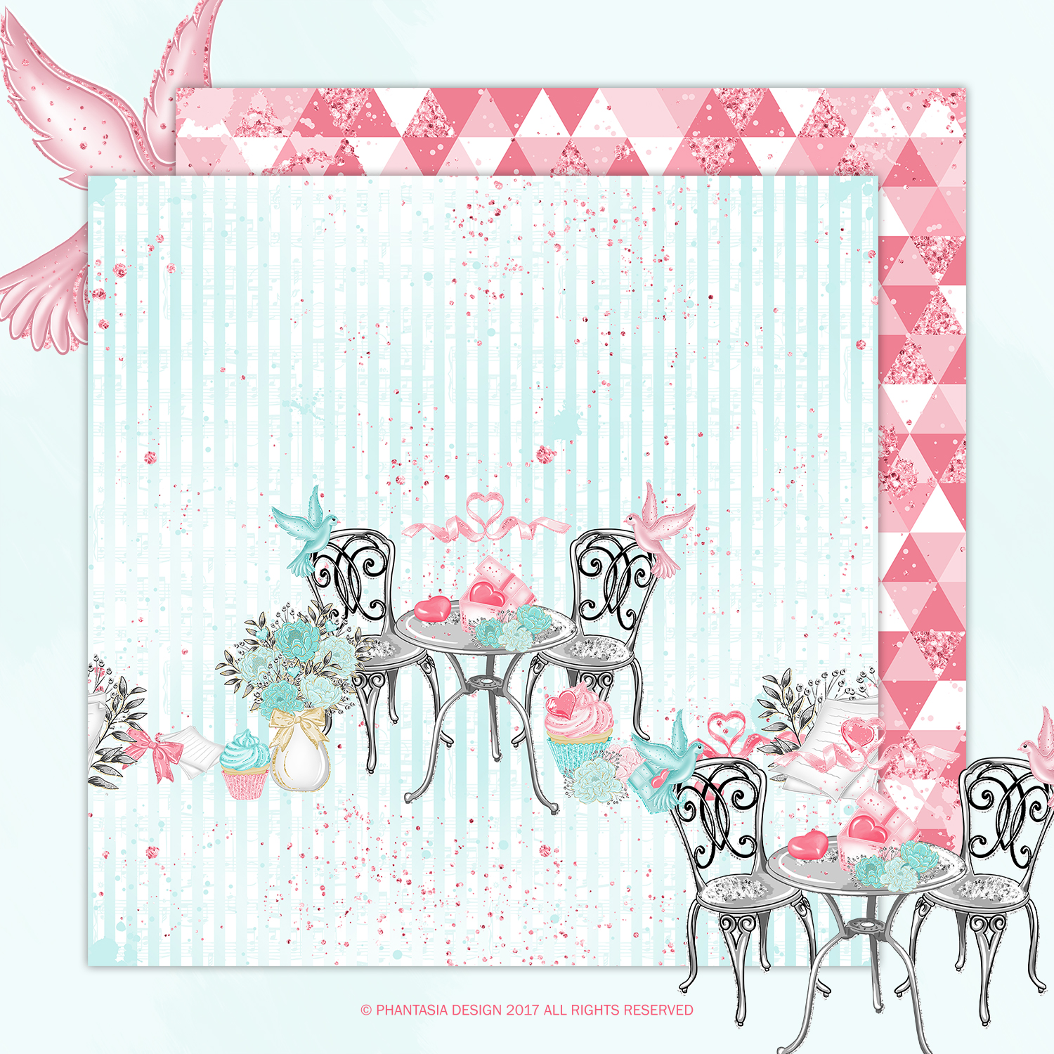 Valentines Day Digital Paper Pack