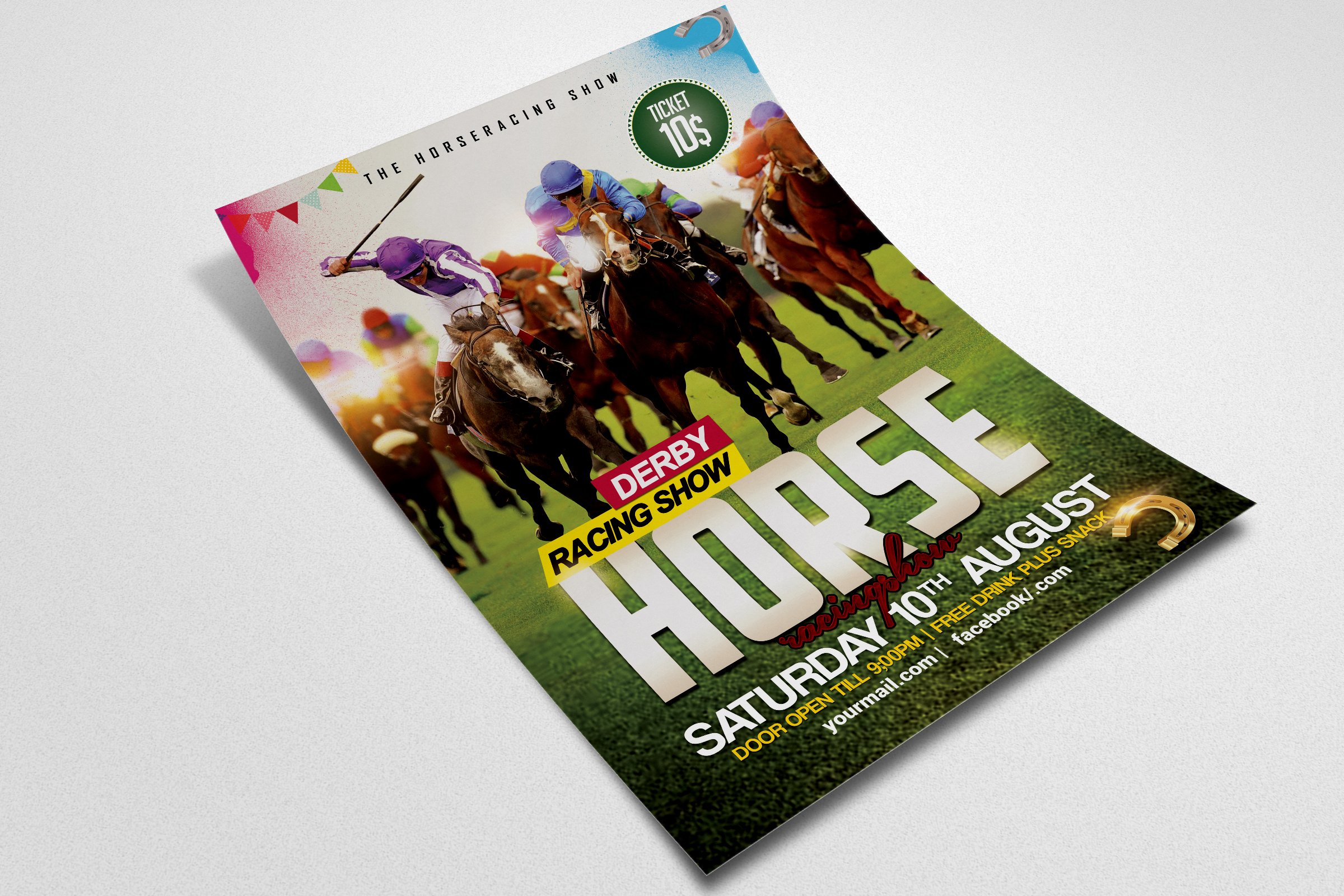 Horse Racing Championship Flyer (56562) | Flyers | Design Bundles